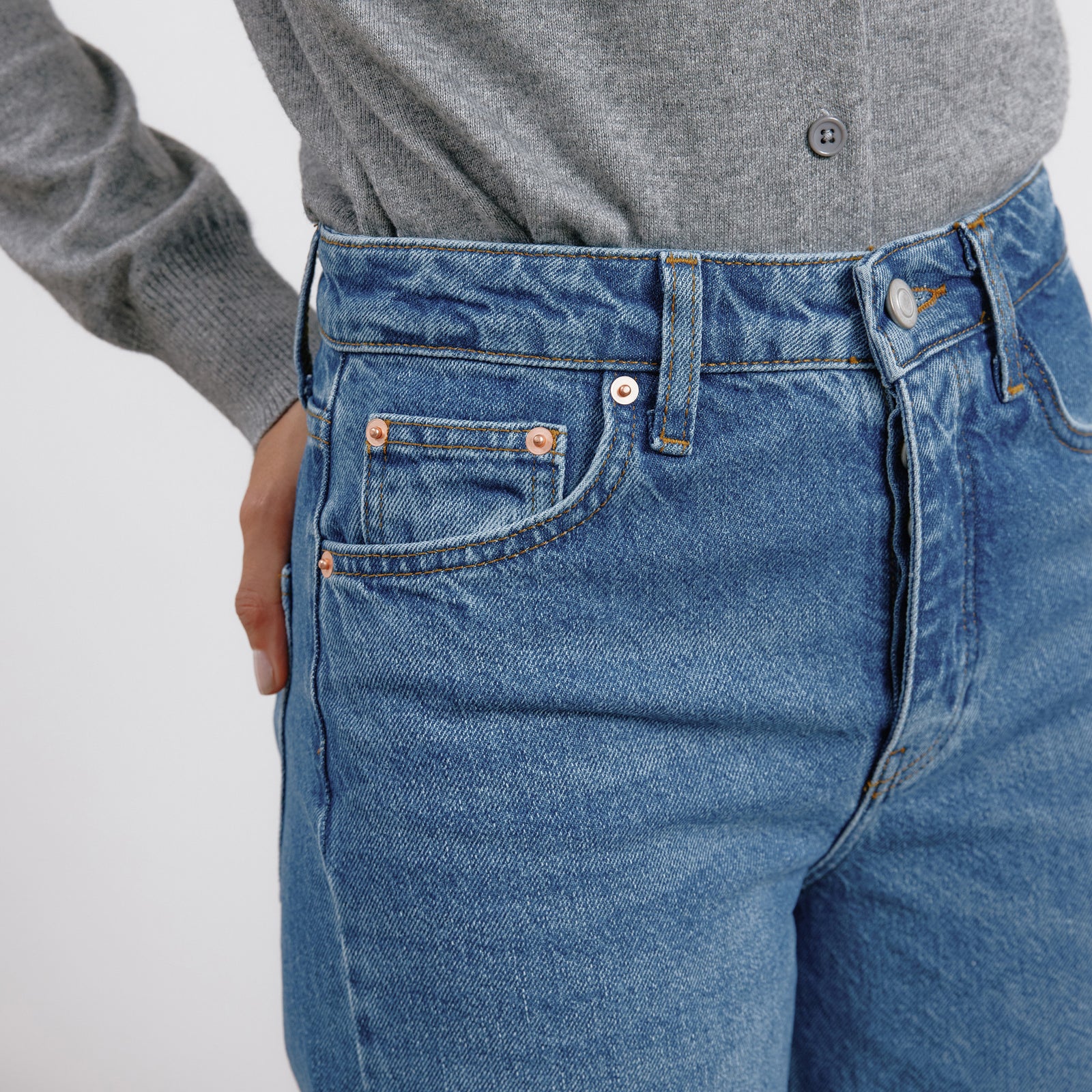 Full Length Wide Leg Jean Indigo | Sustainable Womenswear | Albaray
