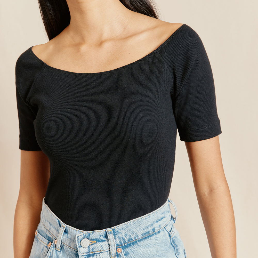 Bardot Top Black | Sustainable Womenswear | Albaray