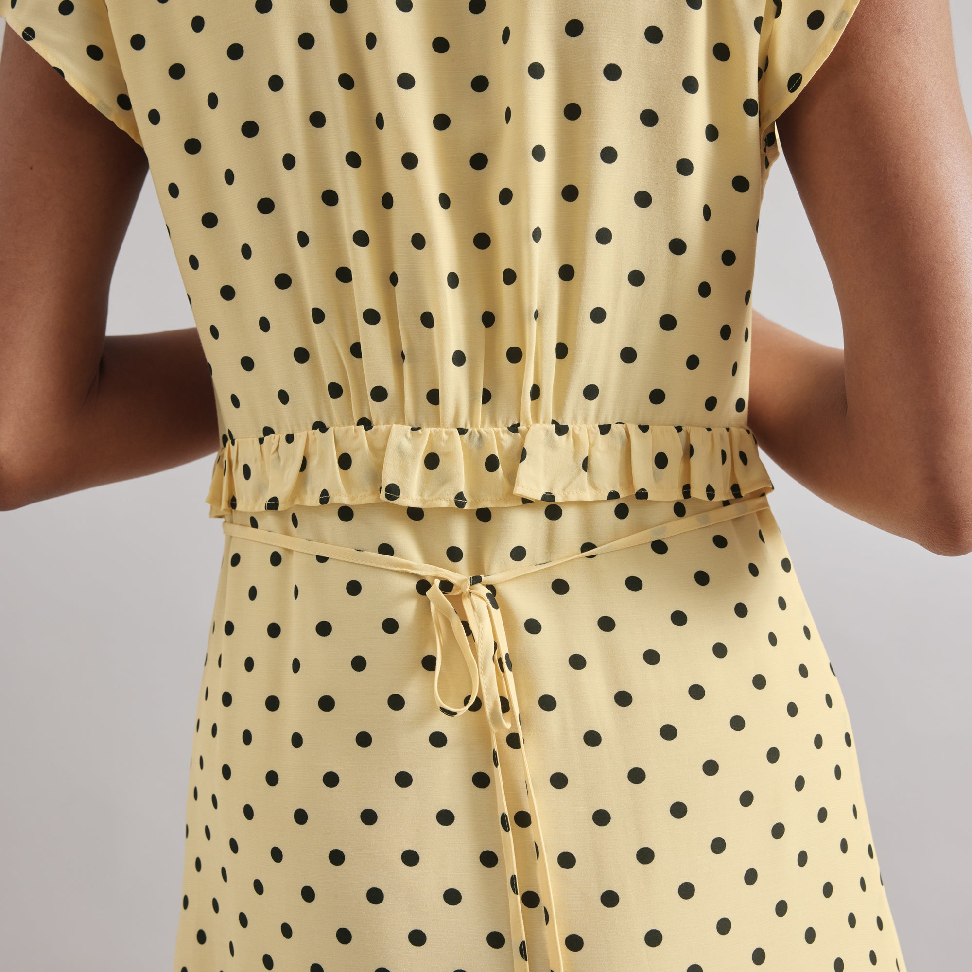 Yellow Spot Midi Dress | Sustainable Womenswear | Albaray